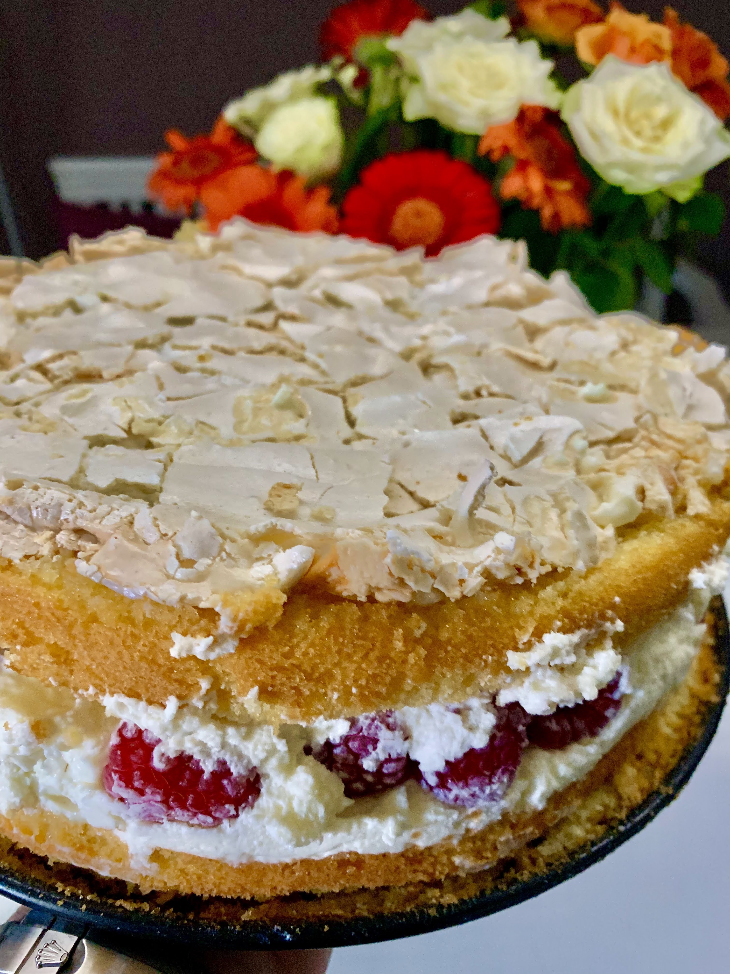 Rezept für eine leckere Himmelstorte mit Himbeeren – Frau Amann kocht